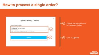 Single order processing - self delivery - Wholesale | PPT