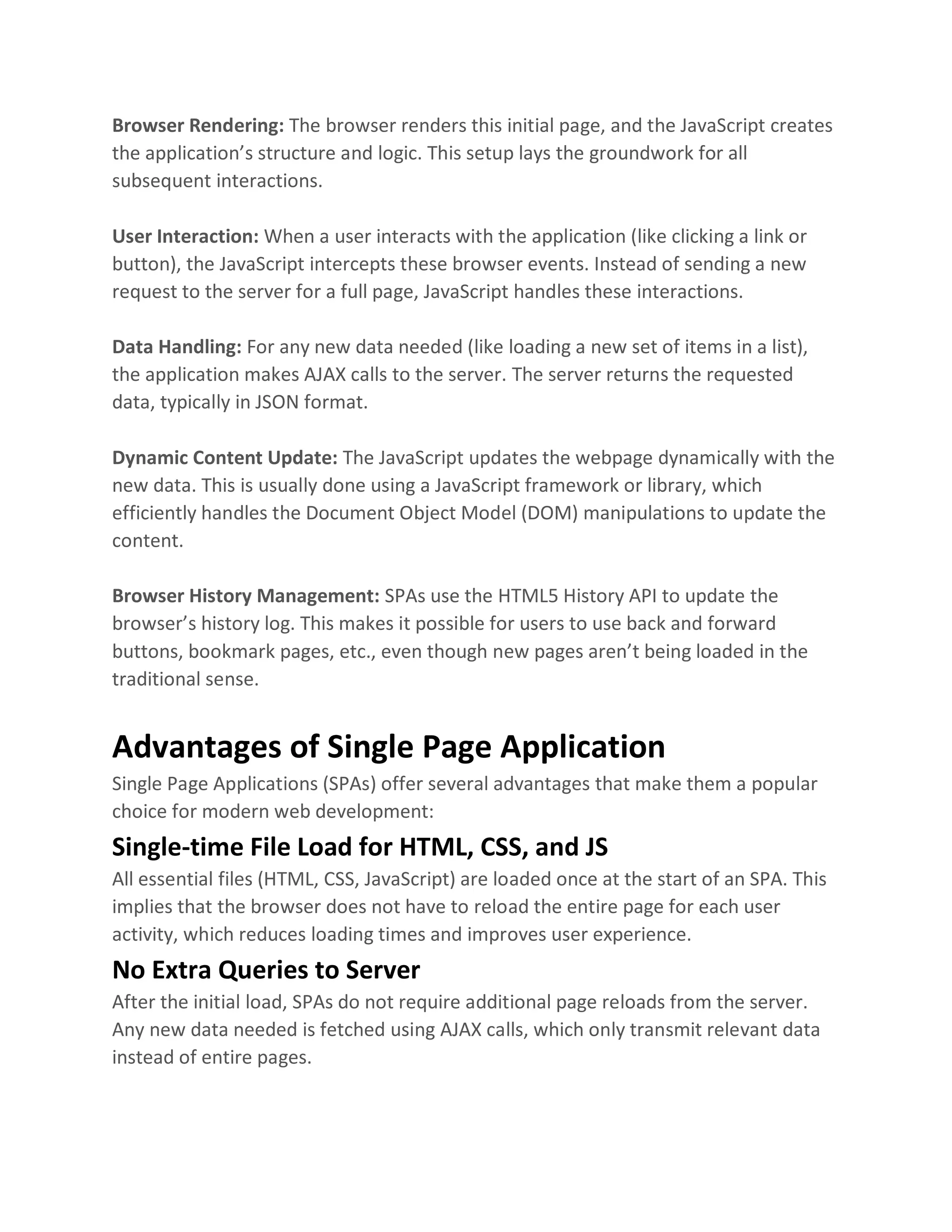 Single Page Application (SPA): A Comprehensive Guide for Beginners | PDF