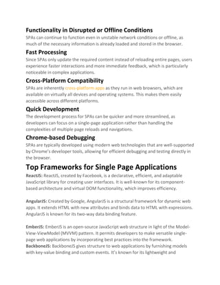 Single Page Application (SPA): A Comprehensive Guide for Beginners | PDF