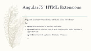 Single Page Applications Workshop Part II: Single Page Applications using AngularJS | PPT