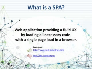 Single page applications with AngularJS | PPT