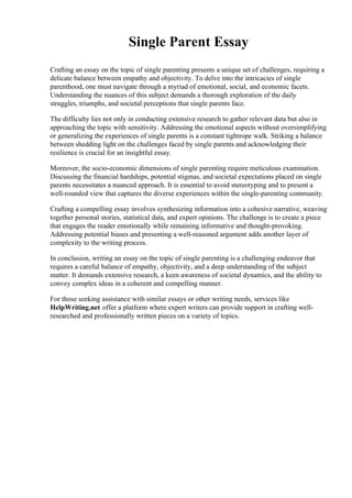 Single Parent Essay.pdf