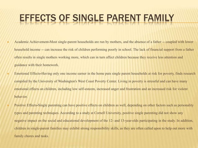 Single parent family
