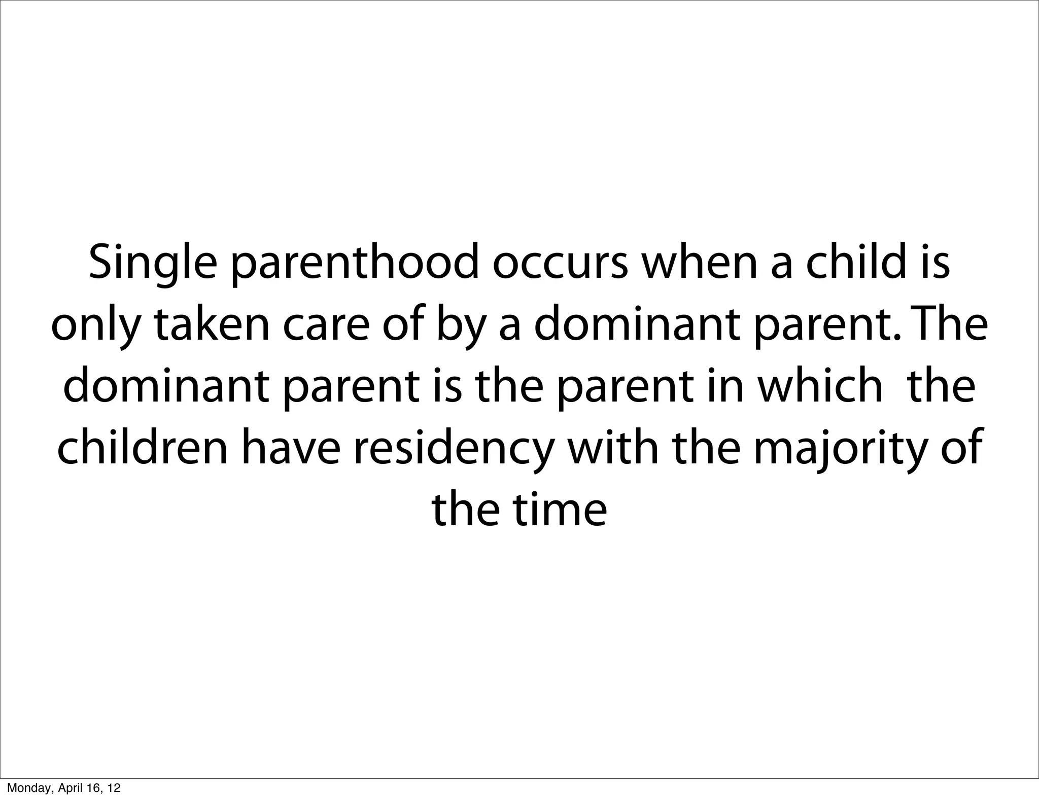 Single parenthood | PDF