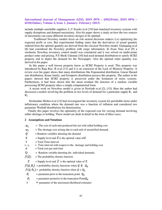 Single Period Inventory Model With Stochastic Demand And Partial Backlogging Pdf