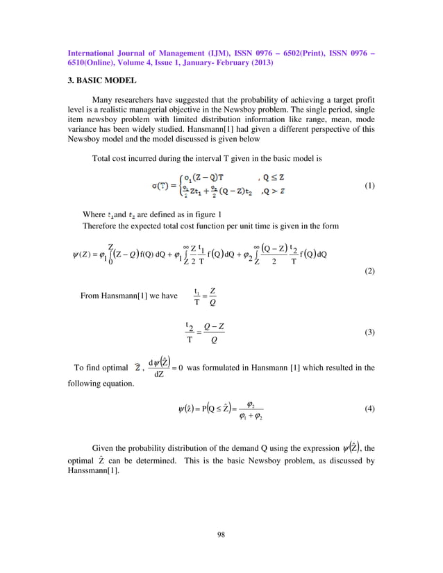 Single period inventory model with stochastic demand and partial backlogging | PDF