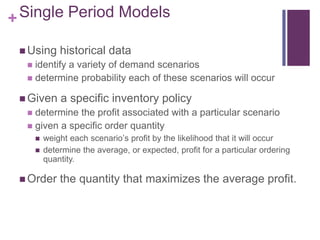 Single period inventory ordering | PPTX