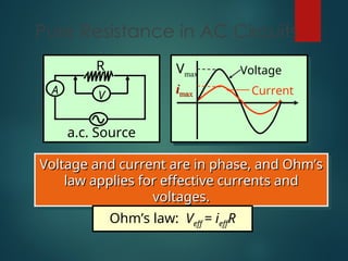 Single phase Alternating Current circuit | PPT