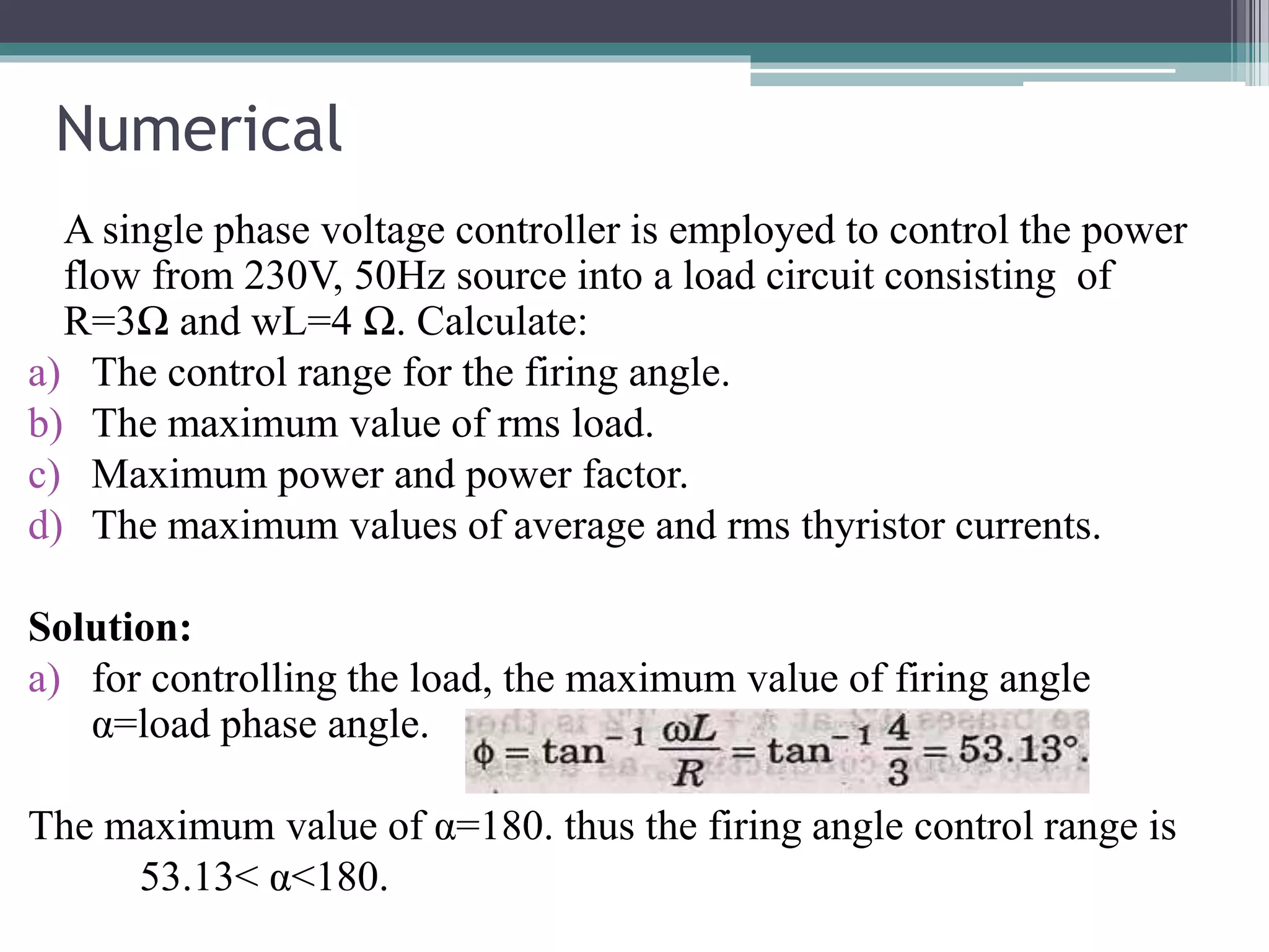 Single phase ac voltage controller | PPTX