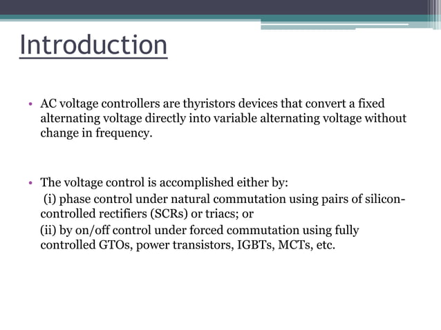 Single phase ac voltage controller | PPTX