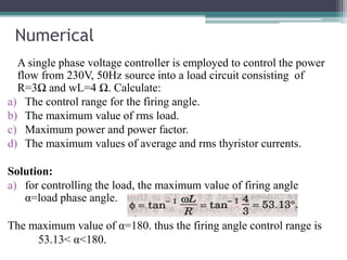 Single phase ac voltage controller | PPTX