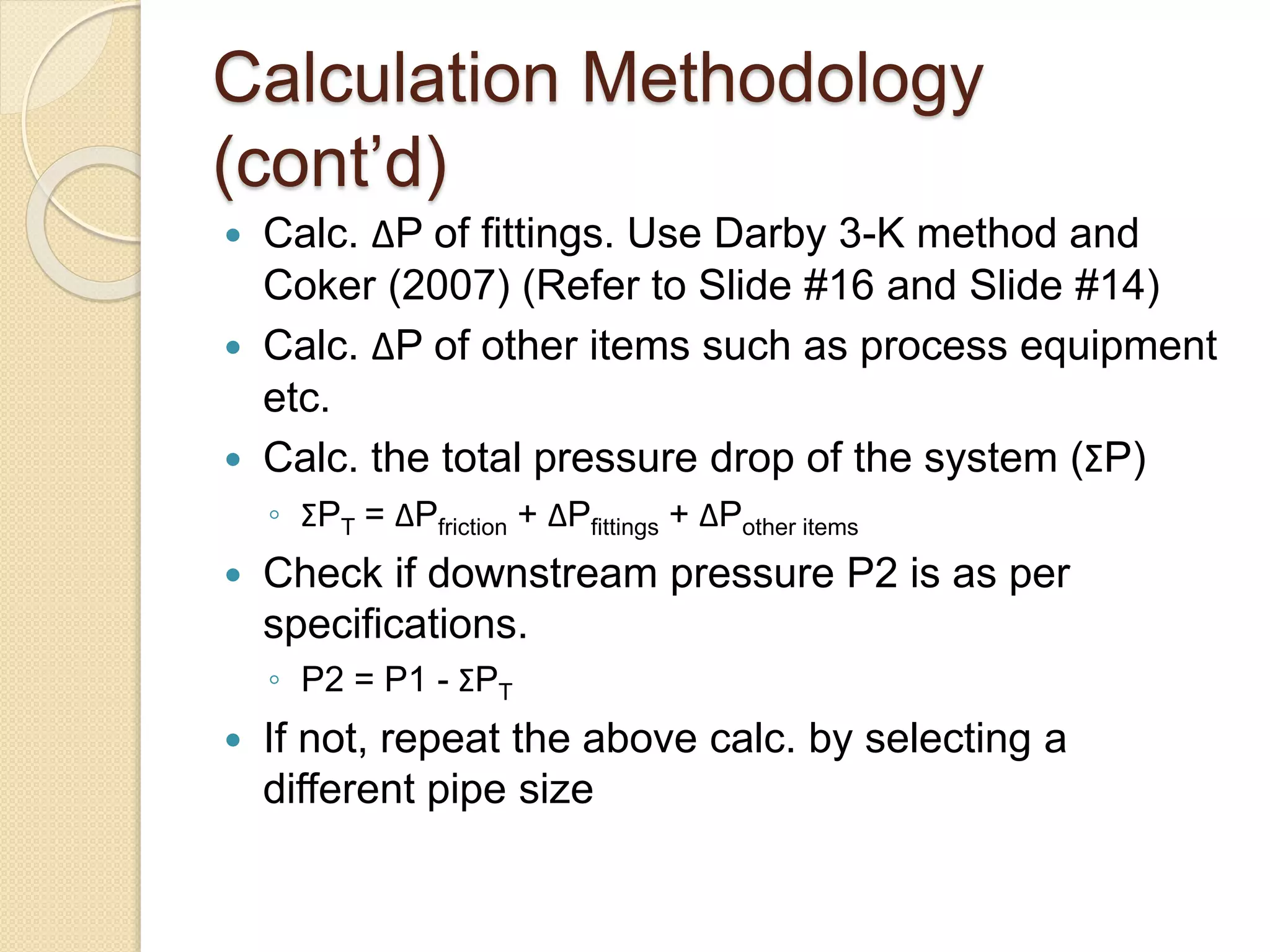 Single phase flow line sizing | PPTX