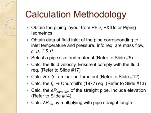 Single phase flow line sizing | PPTX | Physics | Science