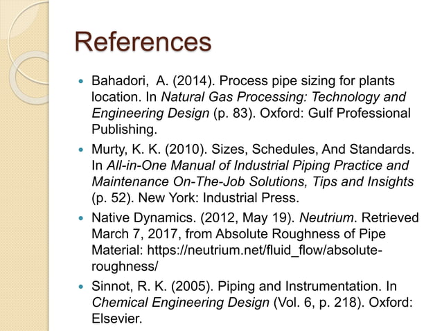 Single phase flow line sizing | PPTX | Physics | Science