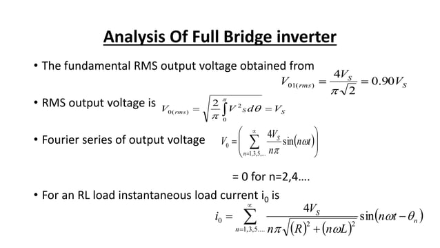 Single phase full bridge inverter