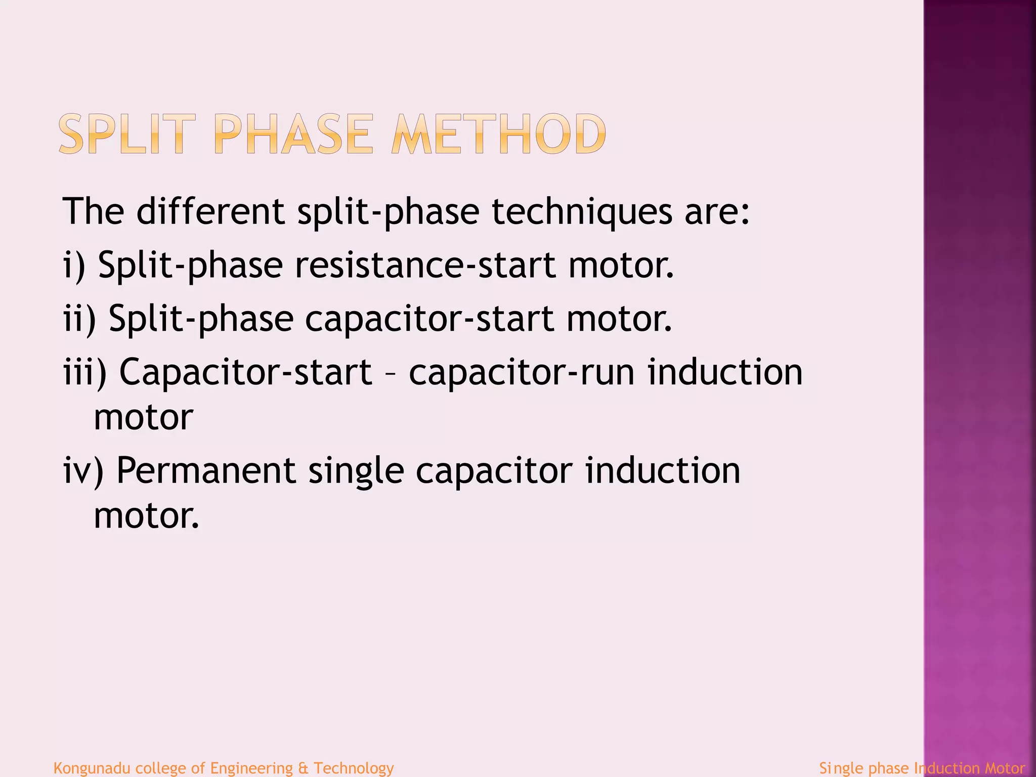 Single phase induction motor | PPTX