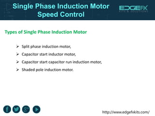 Single Phase Induction Motor Speed Control | PPTX