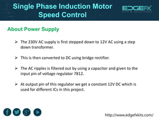 Single Phase Induction Motor Speed Control | PPTX