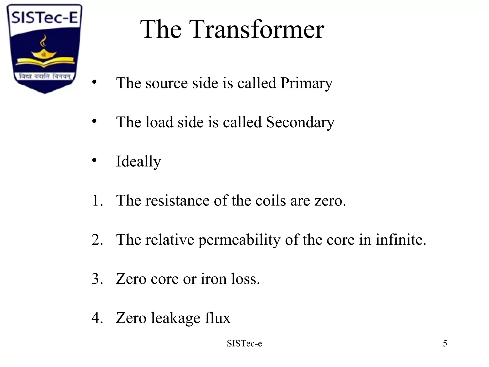 Single phase transformer | PPT