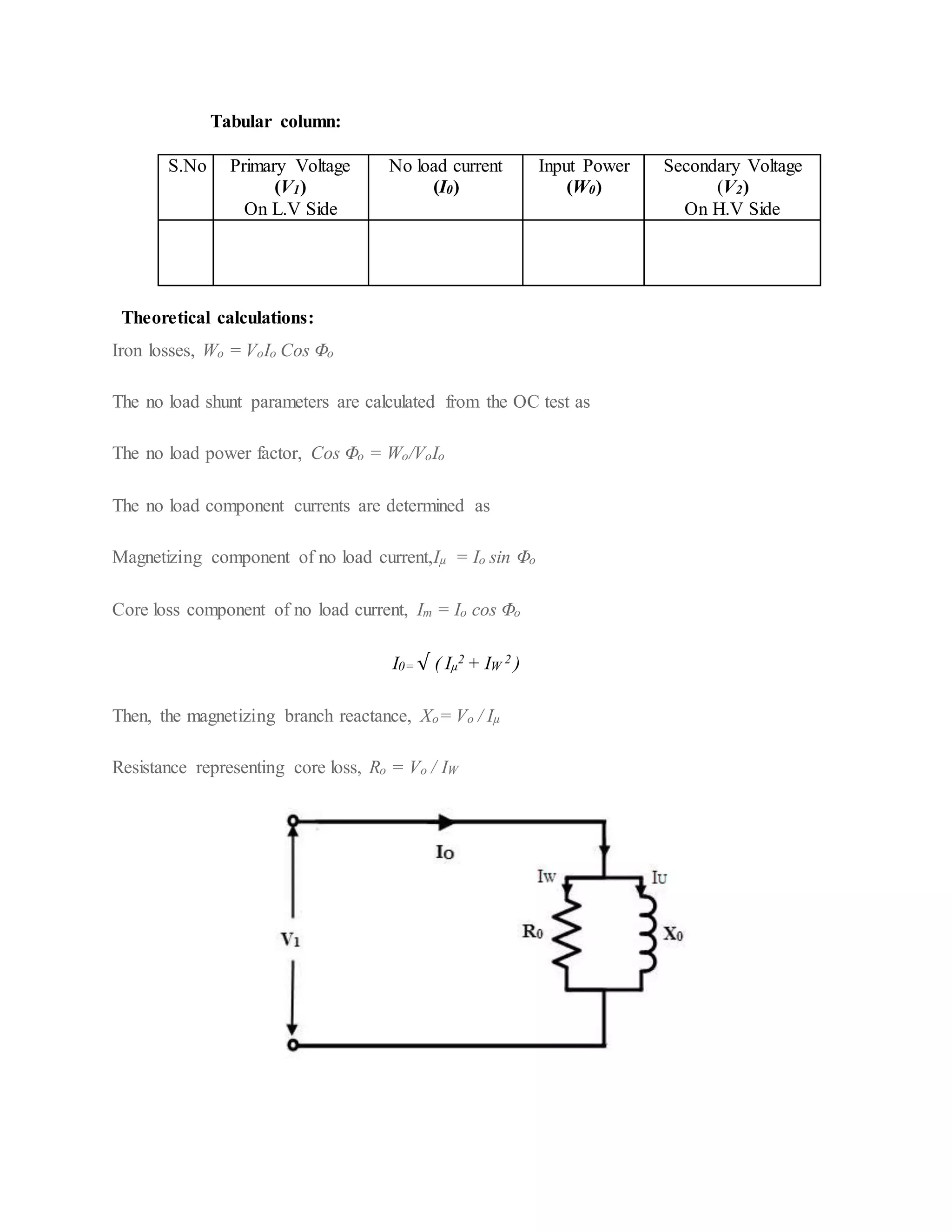Single phase transformer | DOCX
