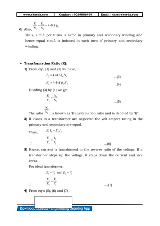 Single phase transformers | PDF