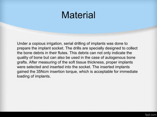 Single piece dental implants | PPT