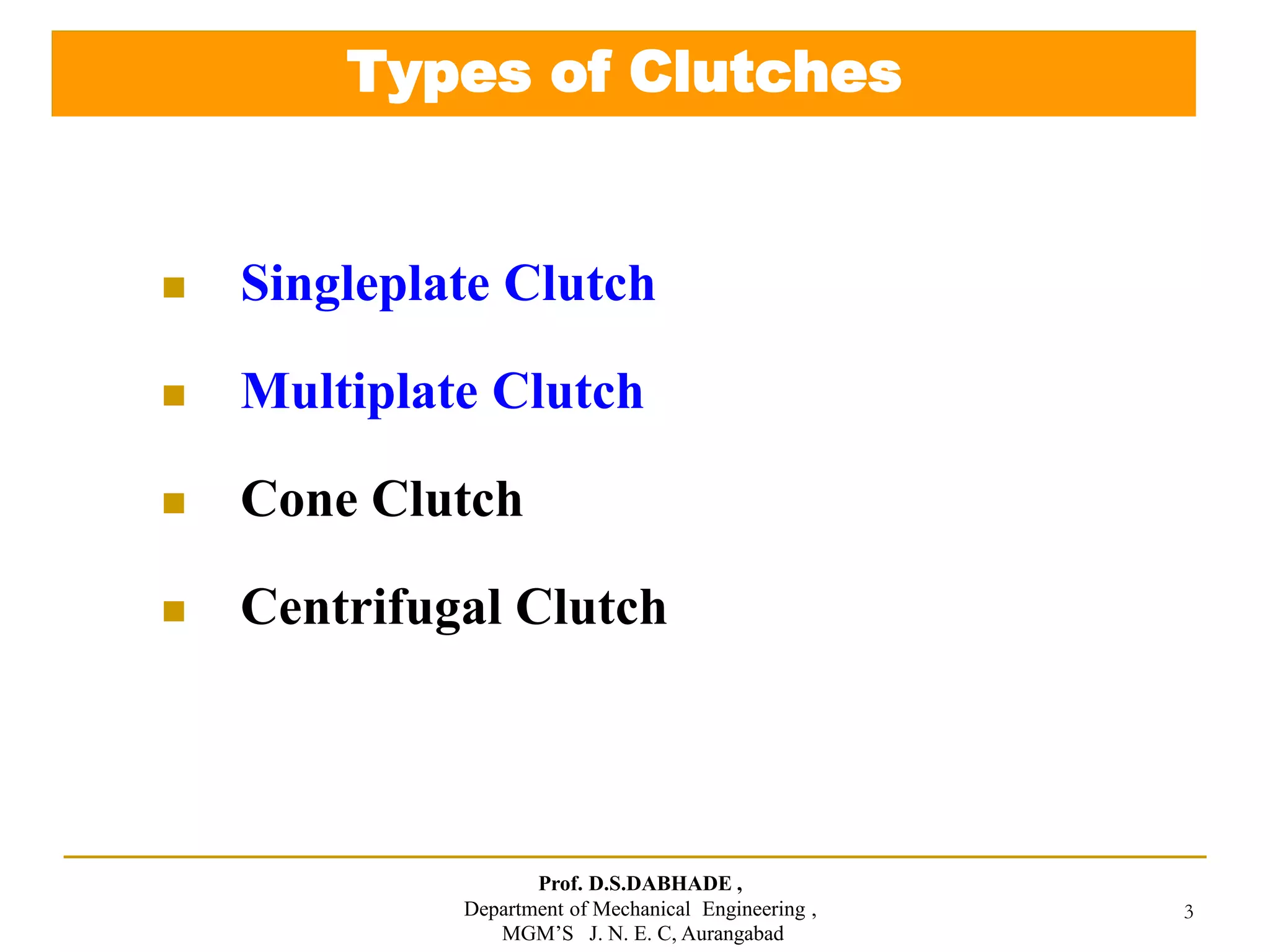Single plate and multi plate clutch | PPT