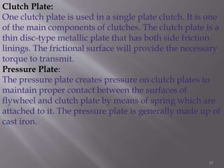 Single plate clutch presentation | PPTX