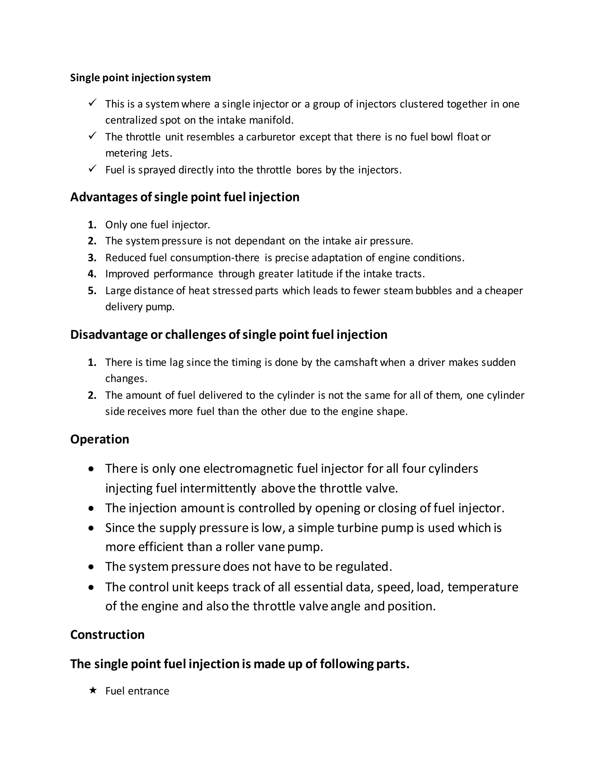 Single point injection | DOC