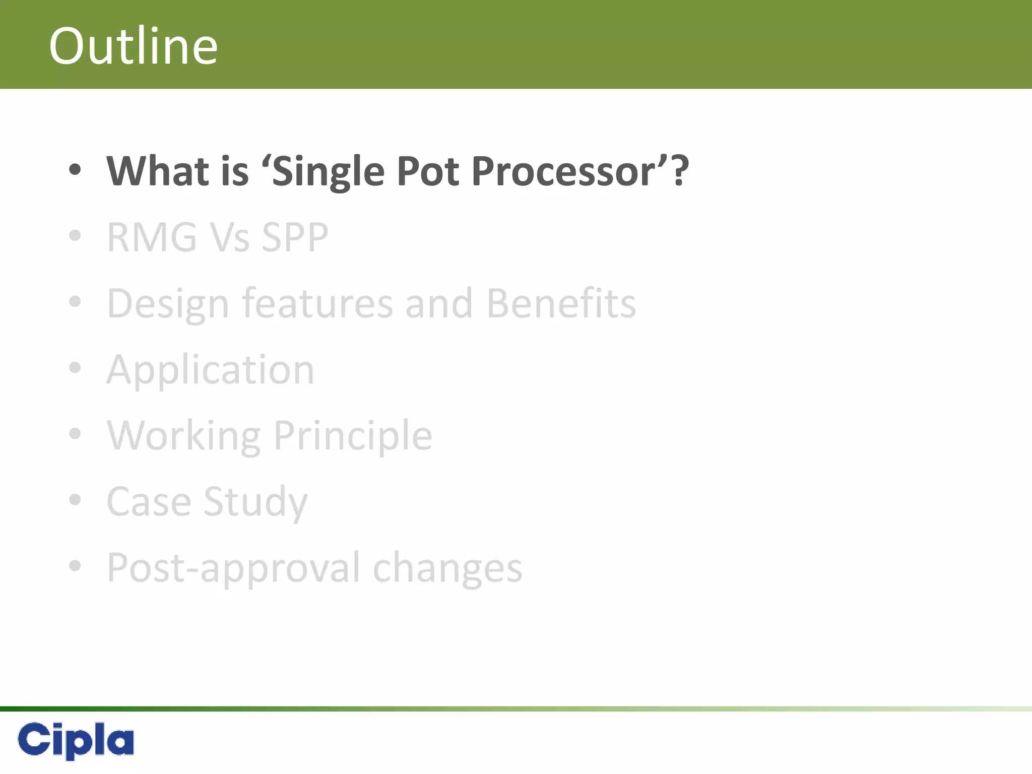 Single Pot Processor | PPTX