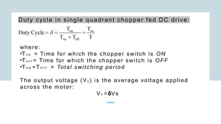 Single Quadrant Chopper Fed DC Drive ppt | PPT