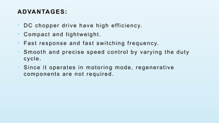 Single Quadrant Chopper Fed DC Drive ppt | PPT