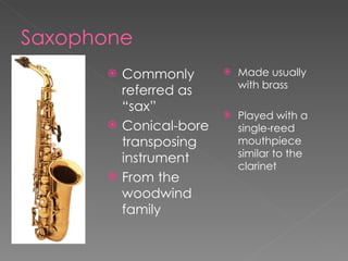 The Saxophone | PPT