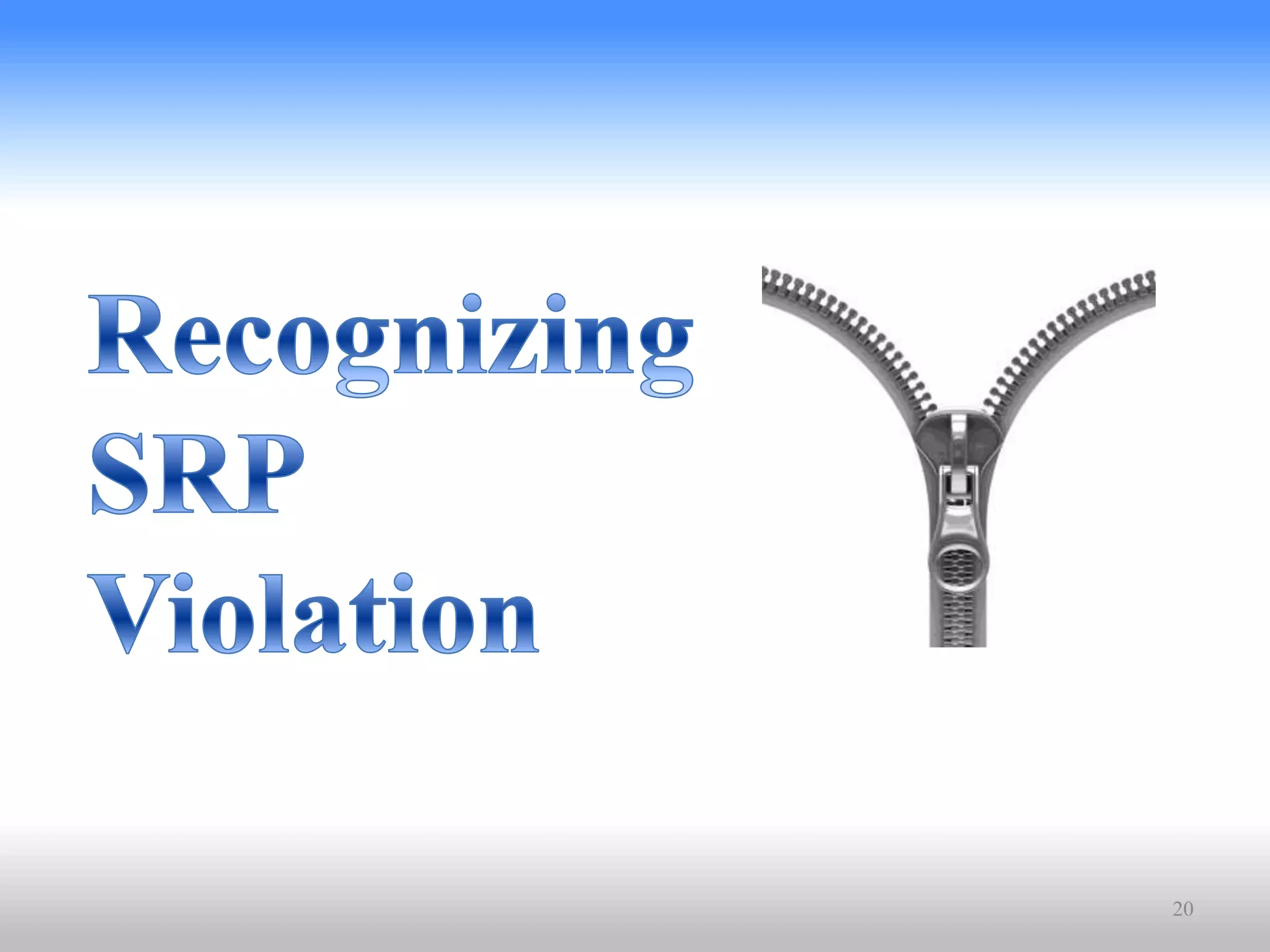 Single Responsibility Principle | PPT