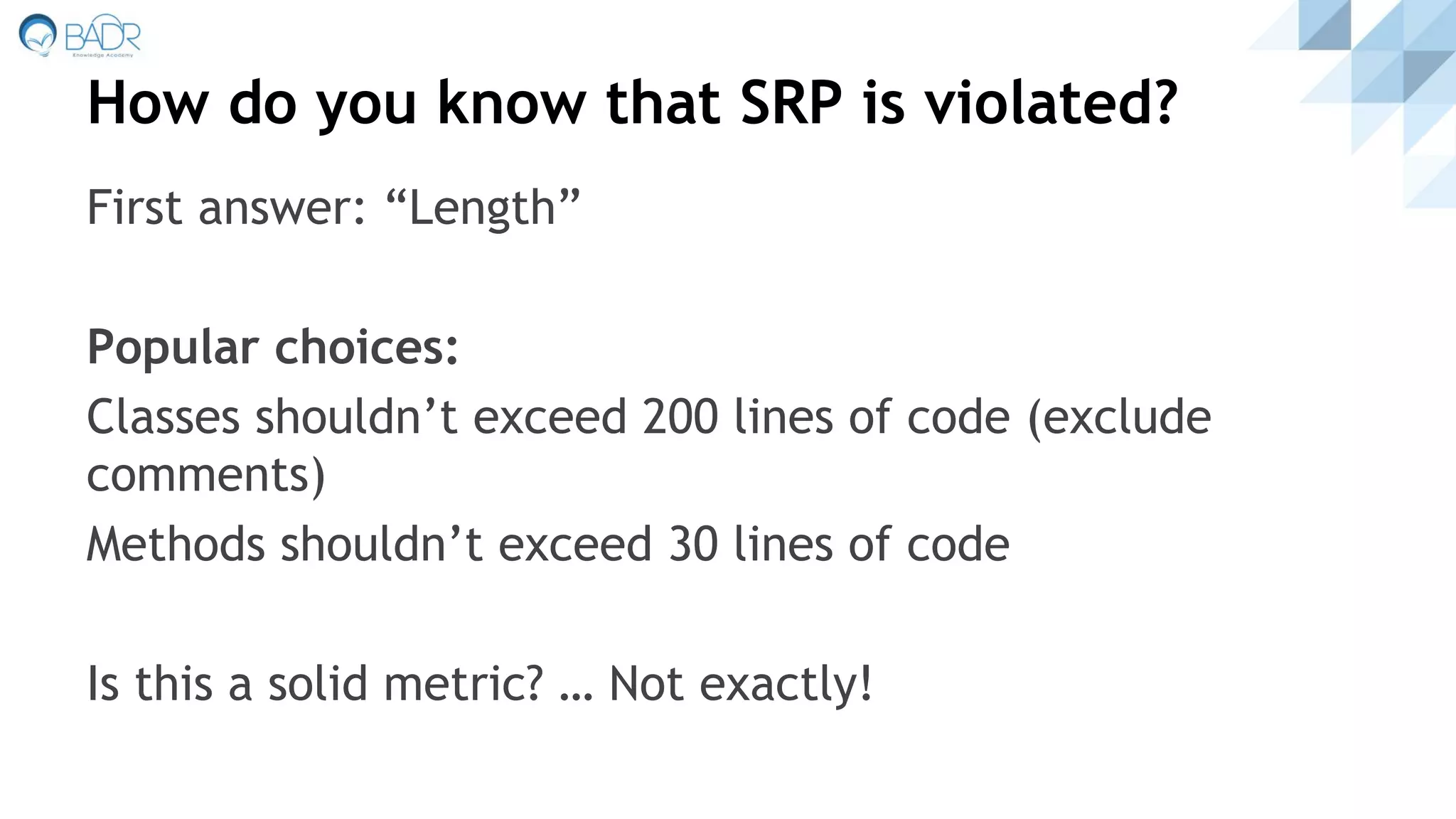 Single Responsibility Principle | PPT