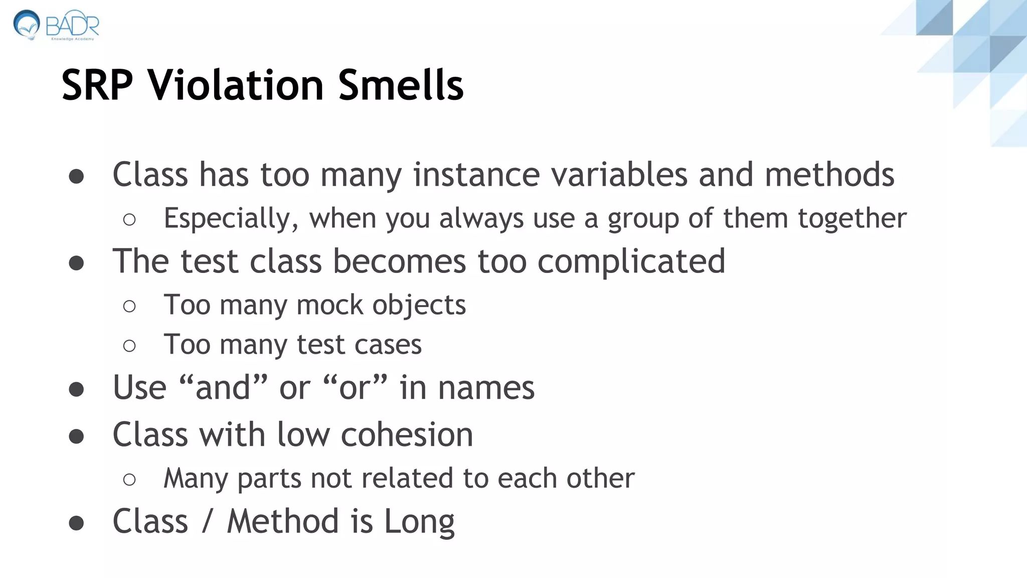 Single Responsibility Principle | PPT