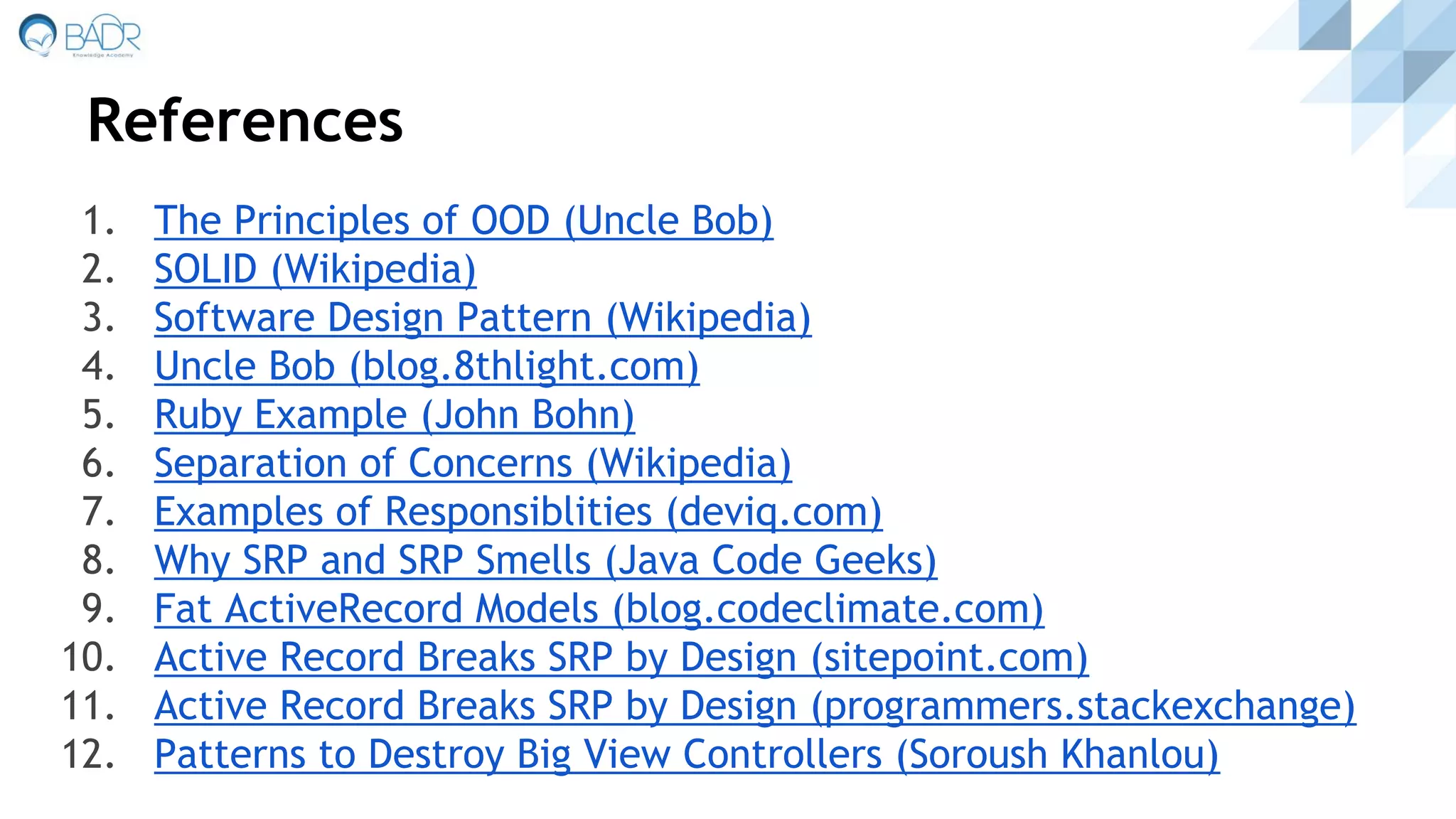 Single Responsibility Principle | PPT