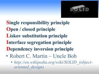 Single Responsibility Principle @ Clean Code Alliance Meetup | PPT