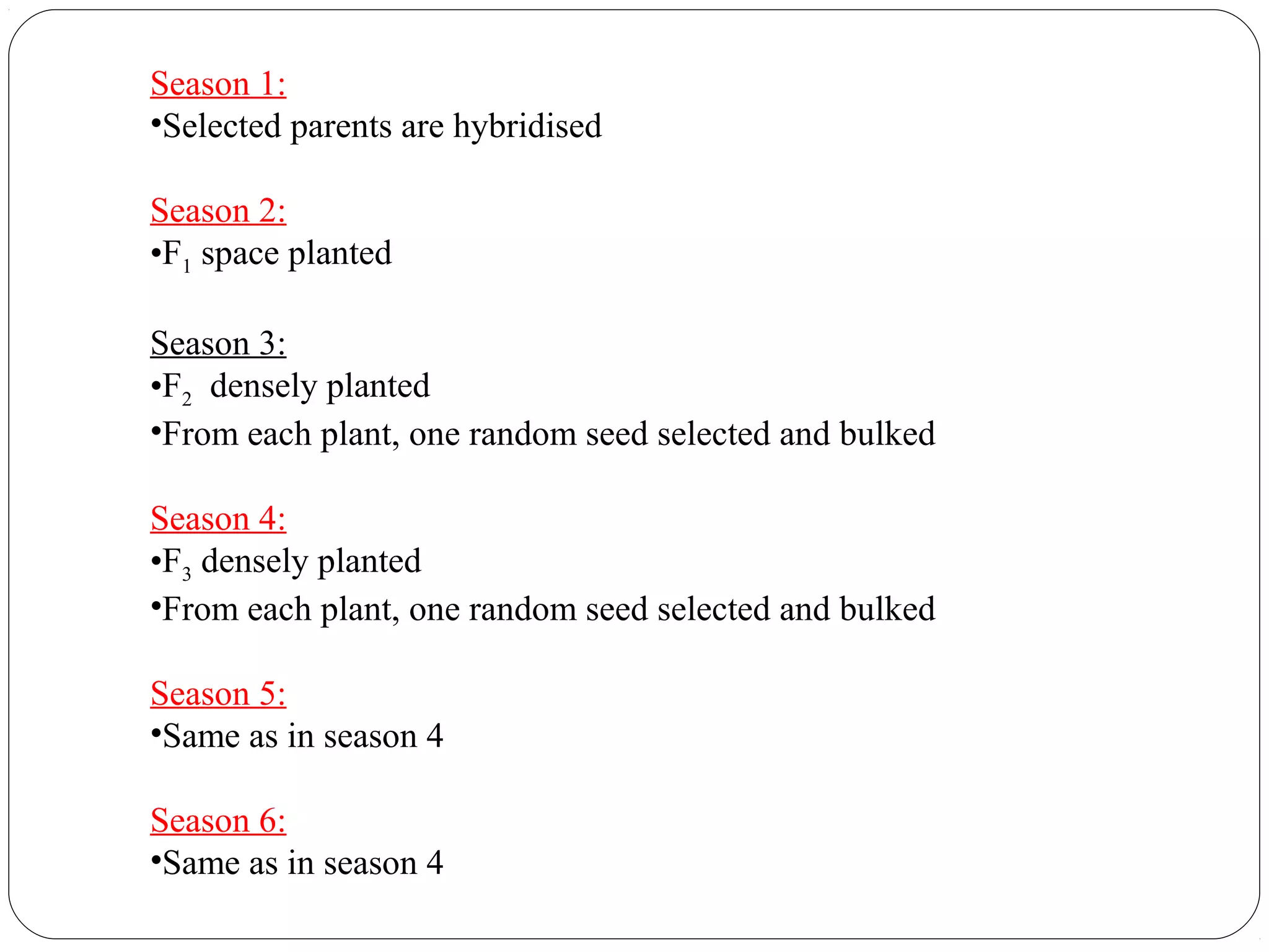 Single seed descent method | PPT