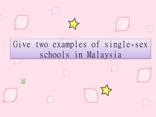 are Single sex schools a good choice for students? | PPTX
