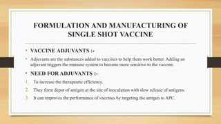 Single Shot Vaccines (Drug Delivery System) | PPTX