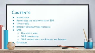 Single sign on using SAML | PDF