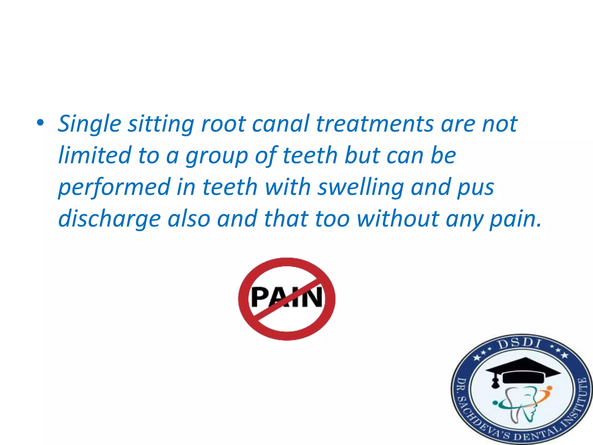 Single sitting root canal treatment. | PPTX