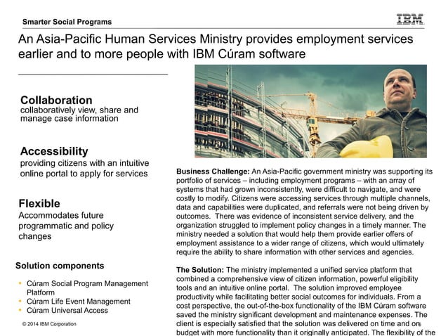 IBM Cúram Case Studies | ODP | Computer Software and Applications ...