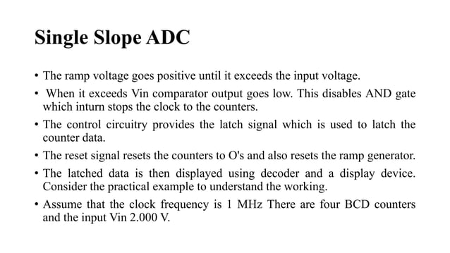 Single Slope ADC.pptx | Digital Audio | Computer Software and Applications