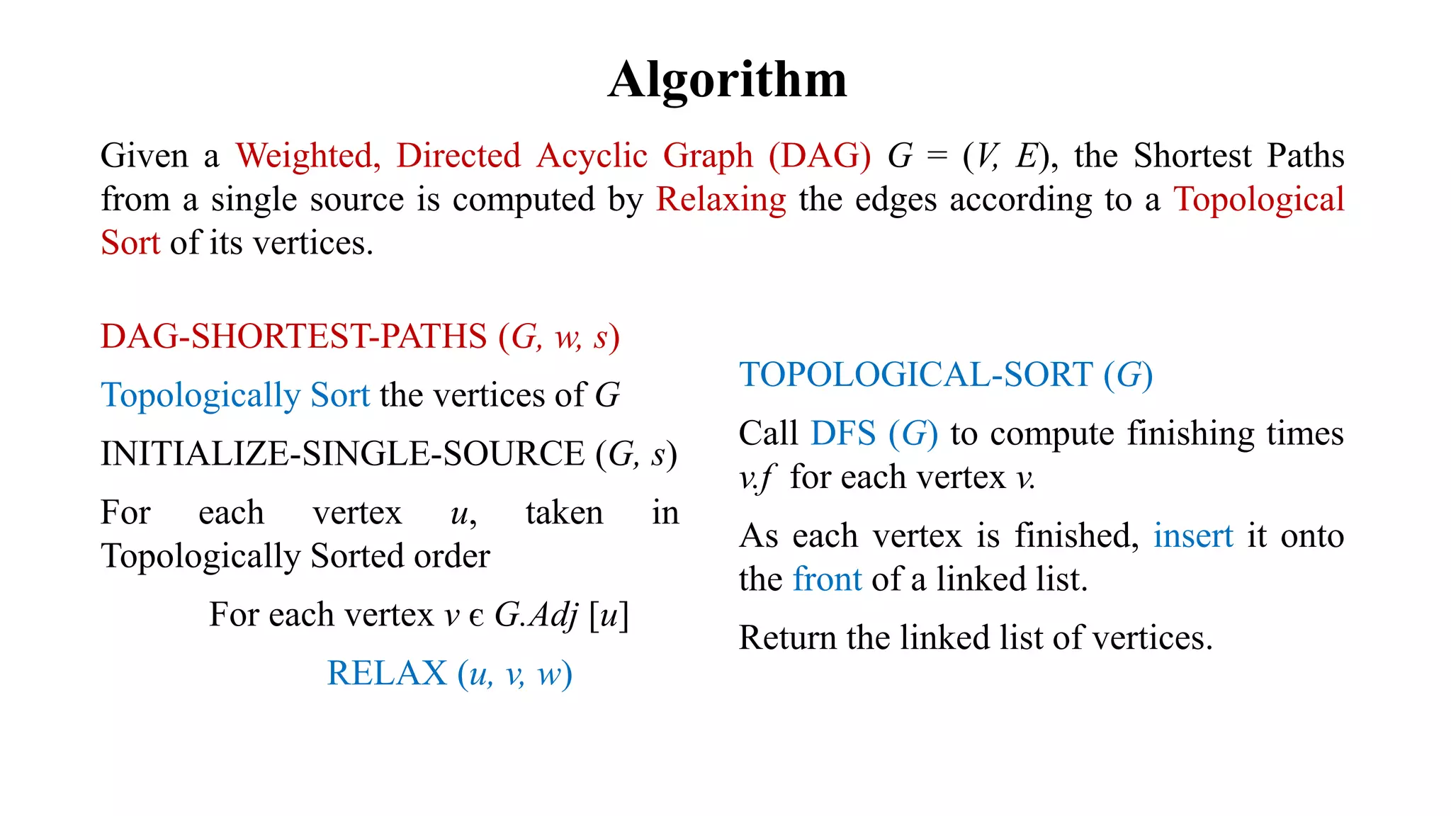 Single source shortes path in dag | PDF