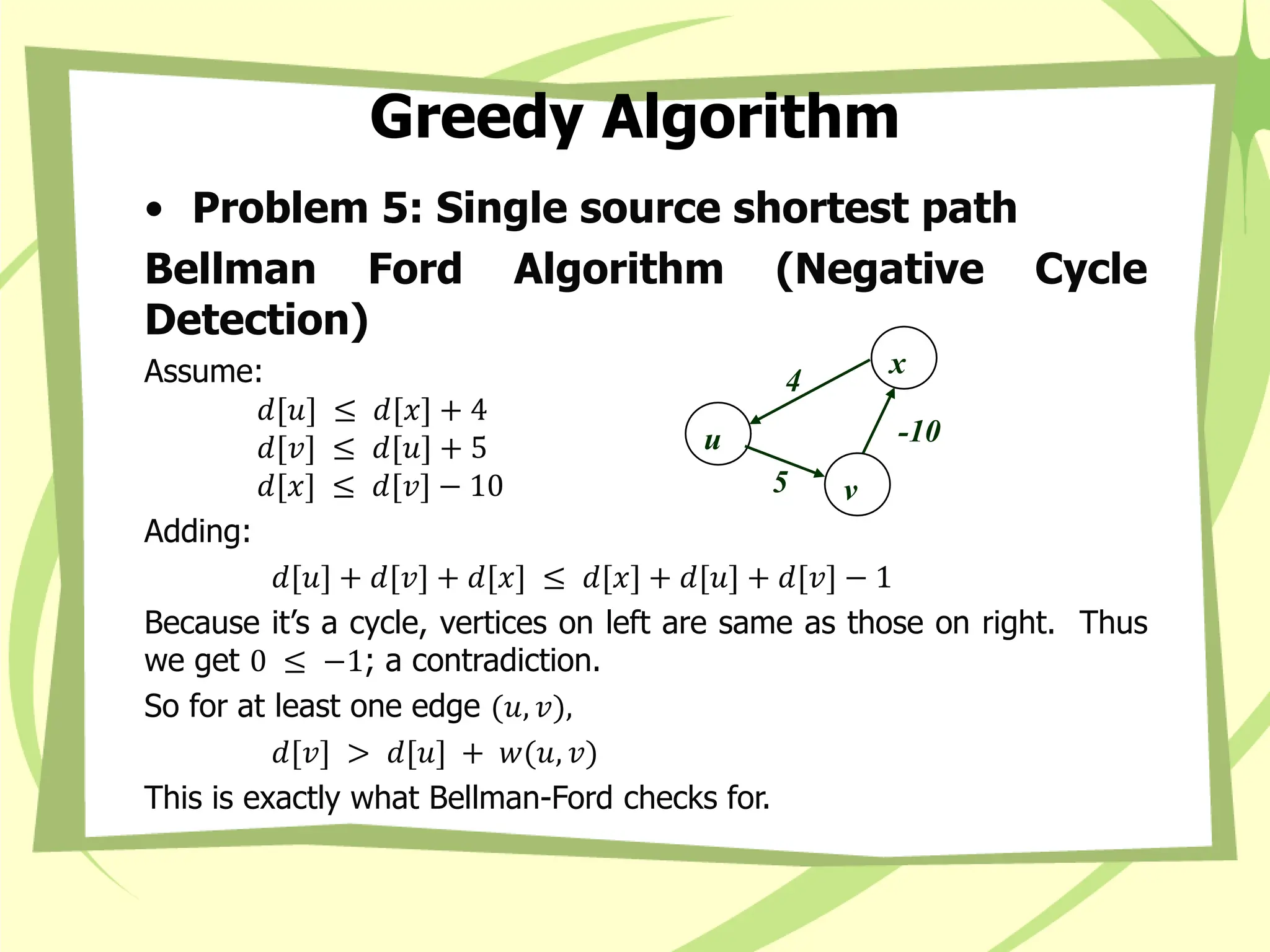 Single Source Shortest Path Algorithm With Example Pptx Programming