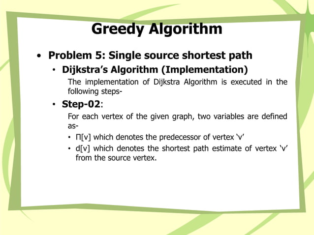 Single source Shortest path algorithm with example | PPTX | Programming ...