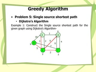 Single source Shortest path algorithm with example | PPTX
