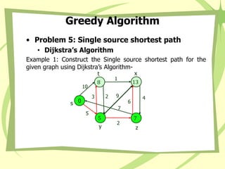 Single source Shortest path algorithm with example | PPTX